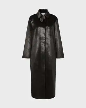 MALINA Coat Phoebe Faux Pony Hair Long