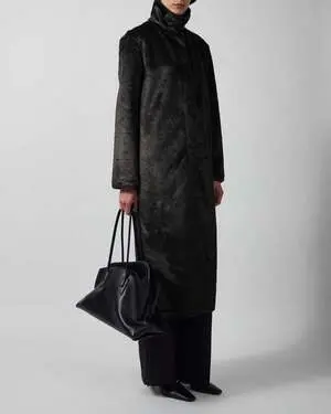 MALINA Coat Phoebe Faux Pony Hair Long