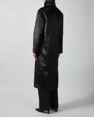 MALINA Coat Phoebe Faux Pony Hair Long