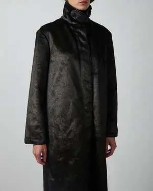 MALINA Coat Phoebe Faux Pony Hair Long