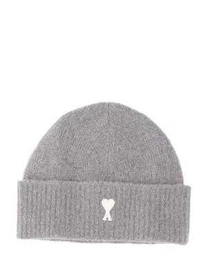 AMI Paris Alpaca-blend Hat - Gray