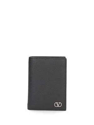 Valentino Garavani Folding Vlogo Signature Card Holder - Black