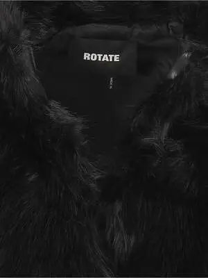 ROTATE BY BIRGER CHRISTENSEN Faux Fur Flared Faux Fur Jacket