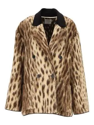 FORTE_FORTE Double-breasted Royal Leopard - Multicolor