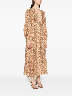 Zimmermann Leopard Print Midi Dress