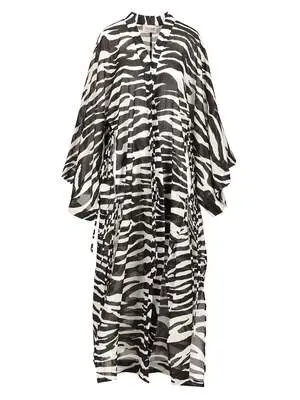 Attico Zebra Print Caftan - Multicolor