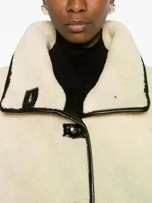 ELEH Contrast-trim Shearling-effect Coat