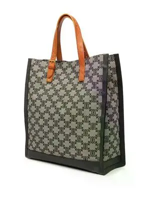 Celine 2009 Macadam Canvas Vertical Tote Bag