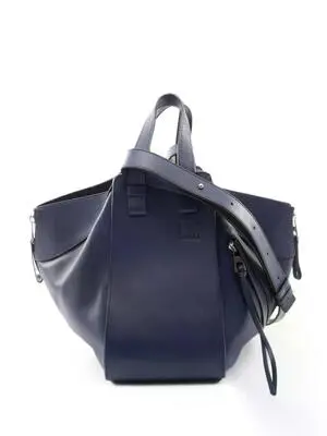 Loewe 2000s Small Hammock Leather Tote Bag - Blue