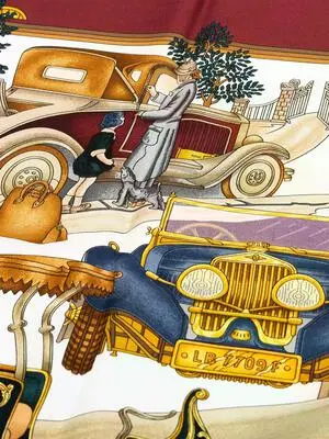 Hermès 20th Century Automobile Silk Scarf 90 Scarves