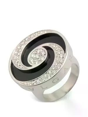 BVLGARI 2010s Allegra Diamond And Onyx Ring