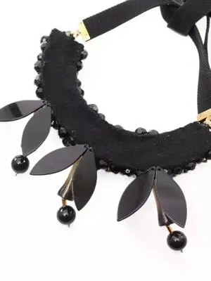 Marni 2010s Beaded Rhinestone Choker Necklace