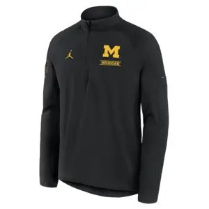 Nike Michigan 2026 Military Appreciation Stride Jordan Brand Dri-fit College 1/2-zip Long-sleeve Top - Black