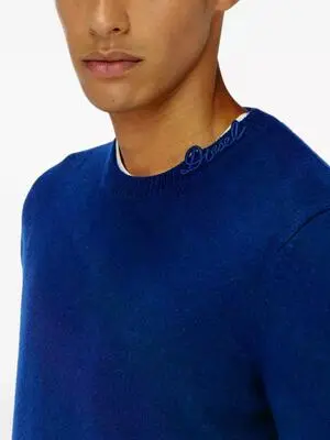 DIESEL® Wool Jumper With Neck Logo