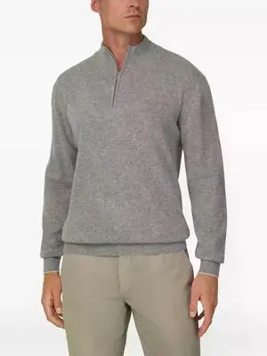 Boggi Milano Quarter-zip Jumper In Cashmere Blend