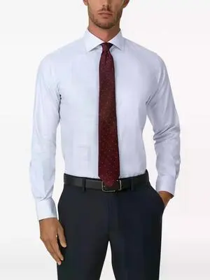 Boggi Milano Shirt Checked Cotton Twill Regular Fit