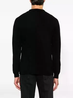 JEORDIE'S Ribbed-knit V-neck Sweater