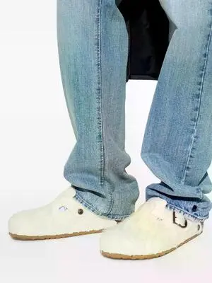 BIRKENSTOCK Boston Wooly Moon Brushed-effect Slides