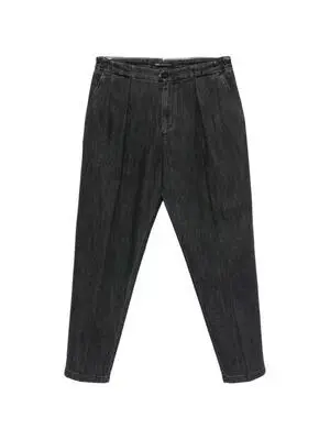 BRIGLIA 1949 Pleated Tapered Trousers - Black