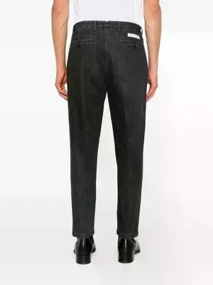 BRIGLIA 1949 Pleated Tapered Trousers - Black