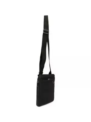 BOSS Logo-plaque Messenger Bag - Black
