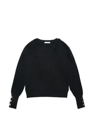 Patrizia Pepe Layered-effect Fly-embroidered Sweater - Black
