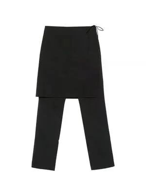 ST. AGNI Wool Sarong Pants Dark Graphite