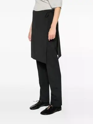 ST. AGNI Wool Sarong Pants Dark Graphite