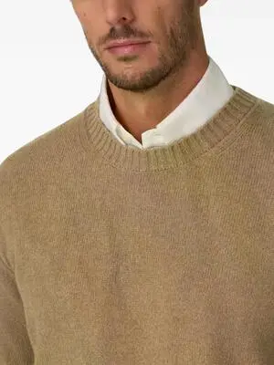 Boggi Milano Crew Neck Jumper In Wool Blend