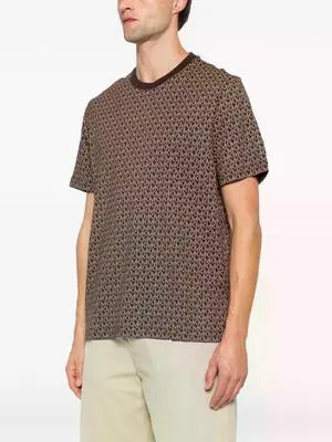 Michael Kors Monogram-print Cotton T-shirt - Brown