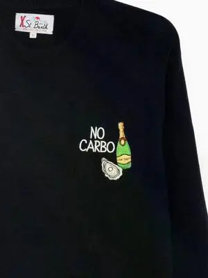 MC2 SAINT BARTH Embroidered Crew-neck Sweater - Blue