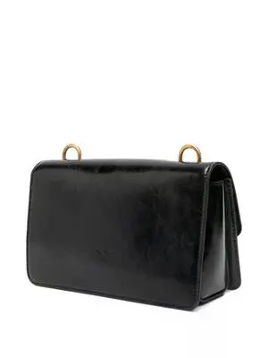 Pinko Mini Love One Leather Shoulder Bag - Black