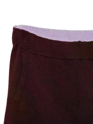 LANEUS Knitted Elasticated-waistband Trousers