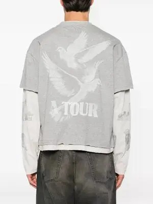 ERCOLE STUDIO Graphic-print Layered T-shirt