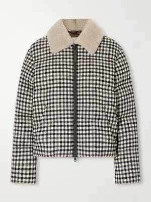 Brunello Cucinelli Shearling-trimmed Alpaca-blend Twill Down Jacket