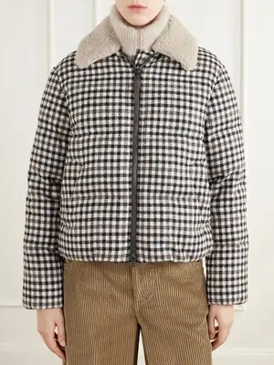 Brunello Cucinelli Shearling-trimmed Alpaca-blend Twill Down Jacket