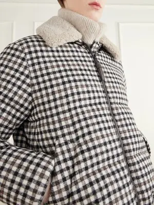 Brunello Cucinelli Shearling-trimmed Alpaca-blend Twill Down Jacket