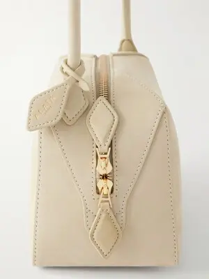 Alaïa Le Bouledogue Mini Nubuck Shoulder Bag - Neutrals