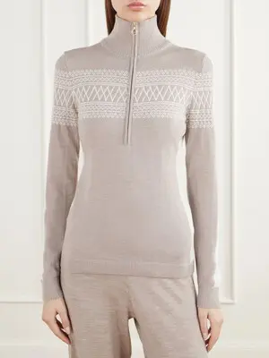 WE NORWEGIANS Merino Wool Half-zip Sweater