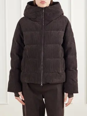 WE NORWEGIANS Britt Hooded Quilted Corduroy Padded Ski Jacket