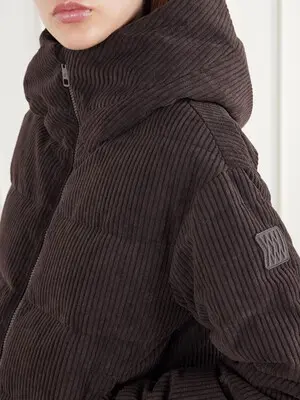 WE NORWEGIANS Britt Hooded Quilted Corduroy Padded Ski Jacket