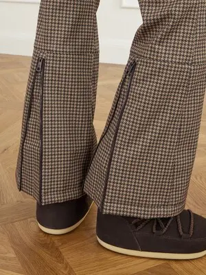 WE NORWEGIANS Glenshee Houndstooth Stretch-shell Flared Ski Pants