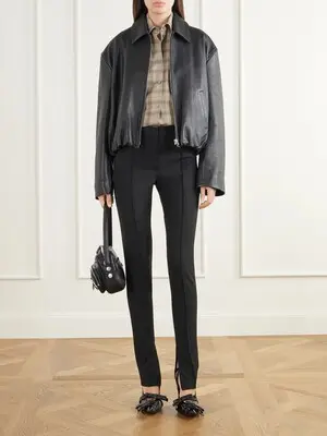 Acne Studios 110 Bow-detailed Crinkled Patent-leather Pumps