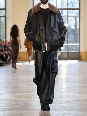 Gabriela Hearst Grant Shearling-trimmed Leather Bomber Jacket