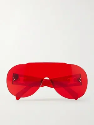 Celine Sundown Shade Aviator-style Injection Sunglasses - Red