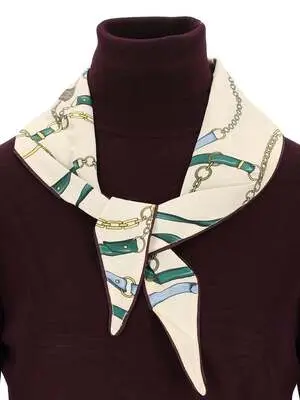 FORTE_FORTE Turtleneck Sweater With Foulard