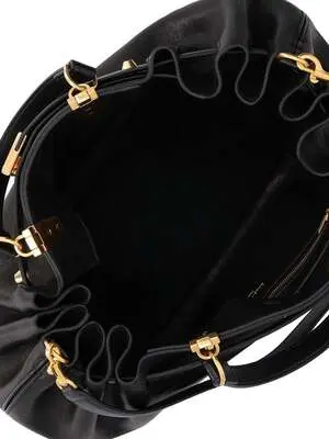 Balenciaga Small Fan Carryall Handbag - Black