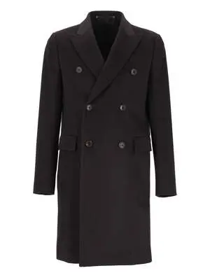 Paul Smith Double-breasted Wool And Cashmere Coat - Blue