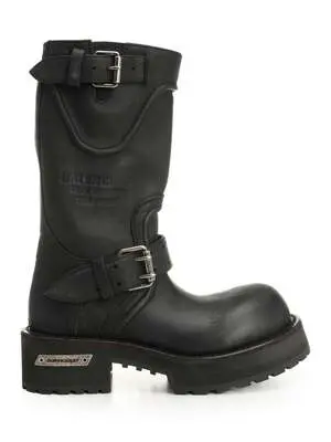Balenciaga Venom Leather Boots - Black