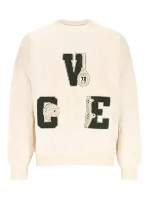 GOLDEN GOOSE Swetshirt With Patches - Gray